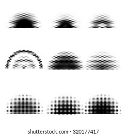 Halftone Radial Objects Set Stock Vector (Royalty Free) 320177417 ...