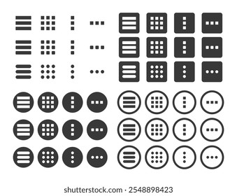 Hamburger Menu Icons Set Web Mobile Stock Vector (Royalty Free) 2506658585 | Shutterstock