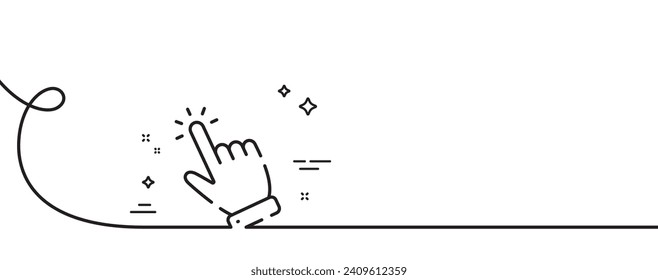 Hand Cursor Line Icon Continuous One Stock Vector Royalty Free 2409612359 Shutterstock