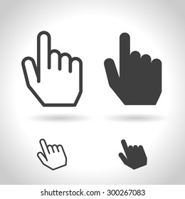 Hand Cursor Touch Screen Device Vector Stock Vector (Royalty Free ...