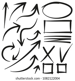 Doodle Line Hand Drawn Wide Curved Stock Vector (Royalty Free ...