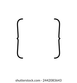Hand Drawn Flat Icon Bracket Stock Vector (Royalty Free) 2442083631 ...