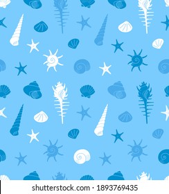 Hand Drawn Shells Seamless Pattern Stock Vector (Royalty Free ...