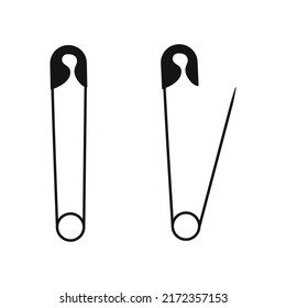 Open Closed Safety Pin Flat Vector Stock Vector (Royalty Free) 2229674589 | Shutterstock