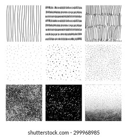 Hand Drawn Textures Template Hatching Drawn Stock Vector (Royalty Free ...