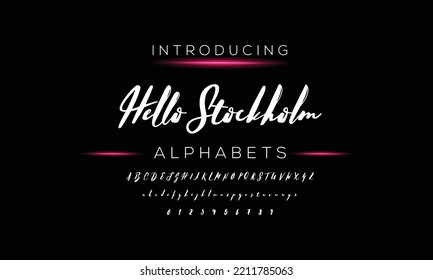 Hand Drawn Vector Alphabet Script Font Stock Vector (Royalty Free) 2211785063 | Shutterstock