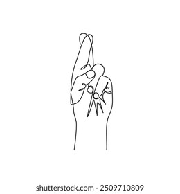 Hand Gesture Line Art Drawing Hand Stock Vector (Royalty Free) 2509710809 | Shutterstock