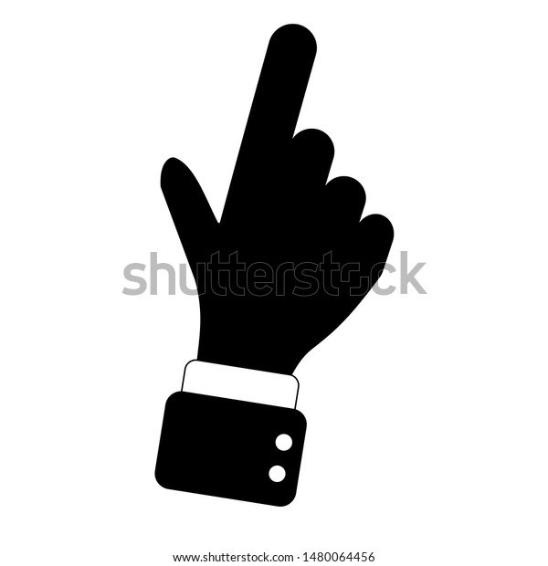 Hand Icon Hand Pointing Vector Icon Stock Vector (Royalty Free ...