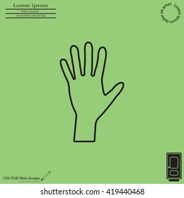 Hand Line Icon Vector Stock Vector (Royalty Free) 523650211 | Shutterstock