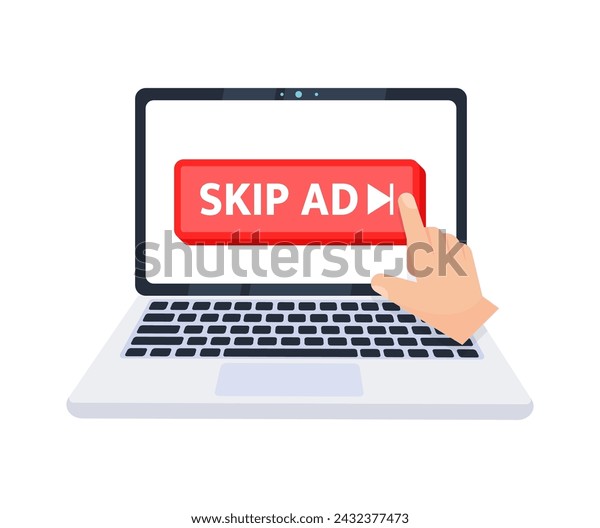 Skip Ads Laptop Screen Royalty-Free Images, Stock Photos & Pictures ...