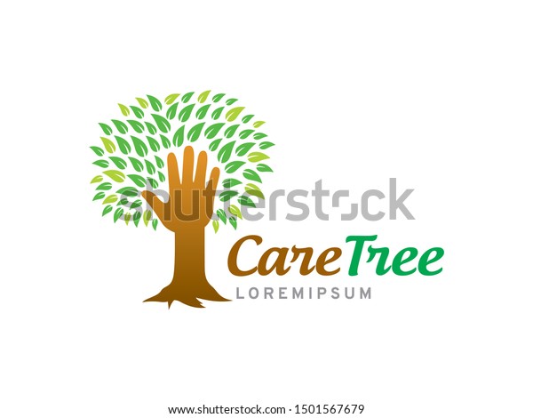Hand Tree Logo Symbol Icon Template Stock Vector (Royalty Free ...