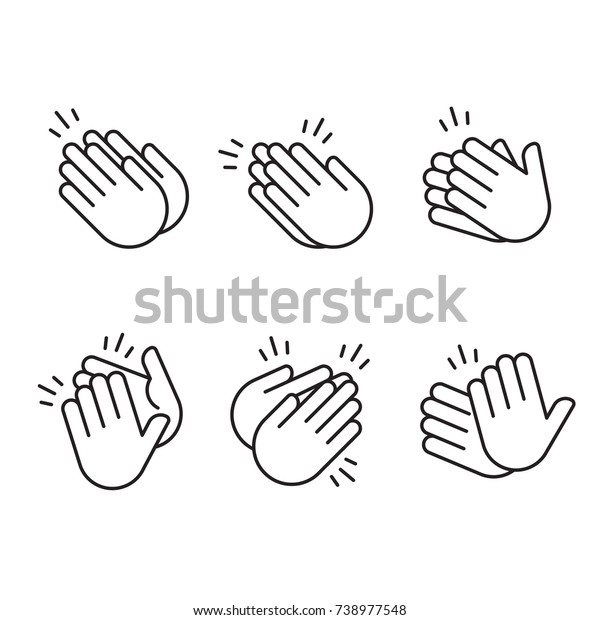 Hands Clapping Outline Photos and Images | Shutterstock