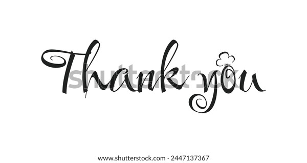 Handwritten Thank You Note Vector Stock Vector (Royalty Free ...