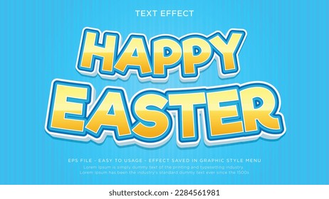 Happy Easter Editable Text Effect Stock Vector (Royalty Free) 2278420769 | Shutterstock