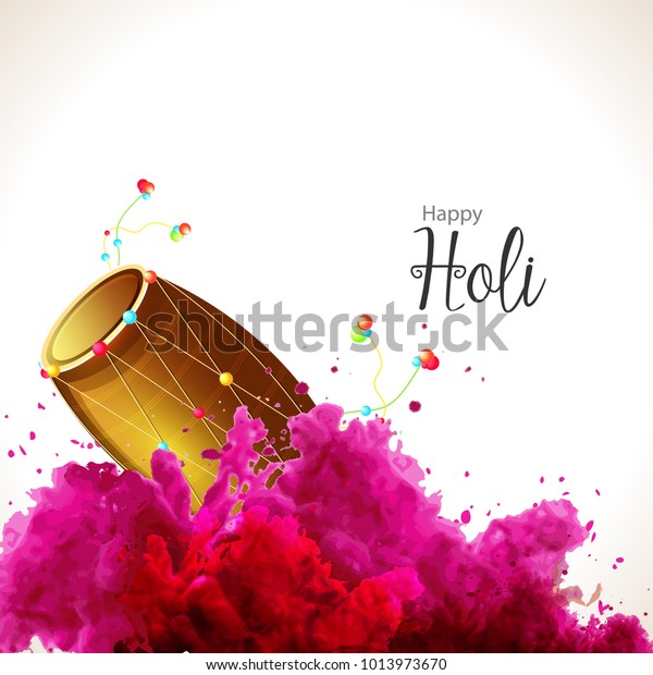 Happy Holi Vector Elements Card Design Stock Vector (Royalty Free ...