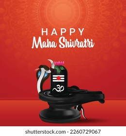 Happy Maha Shivratri Greeting Card Stock Vector (Royalty Free) 2260729067 | Shutterstock