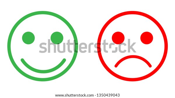 Happy Sad Face Vector Icon Set Stock Vector (Royalty Free) 1350439043 ...
