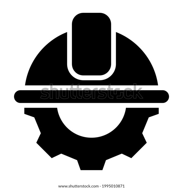 Hard Hat Gear Concept Engineering Icon Stock Vector (Royalty Free ...