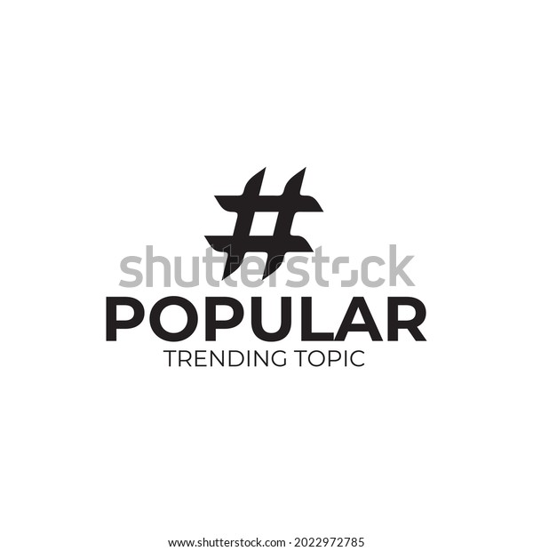 Hashtag Logo Design Vector Template Stock Vector (Royalty Free ...