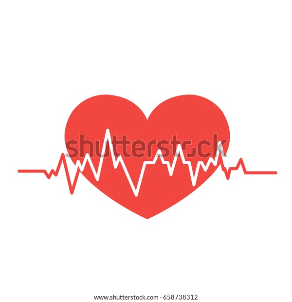 Heart Beat Simple Shape Vector Stock Vector (Royalty Free) 658738312 ...