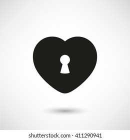 Heart Black Vector Icon Shadow Stock Vector (Royalty Free) 525989359 ...