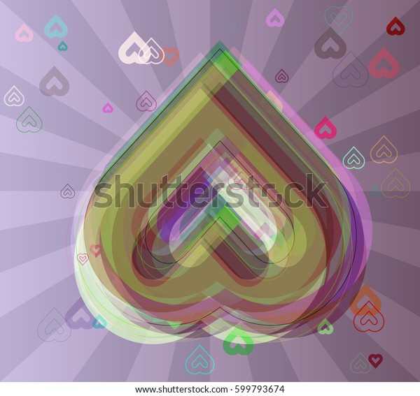 Heart Design Pattern Stock Vector (Royalty Free) 599793674 | Shutterstock