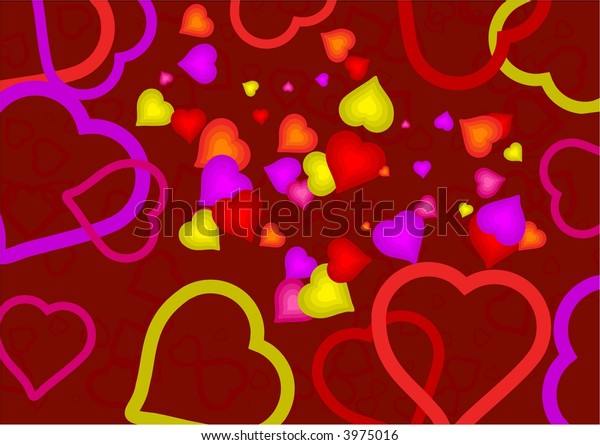 Heart Mania Background Stock Vector (Royalty Free) 3975016 | Shutterstock