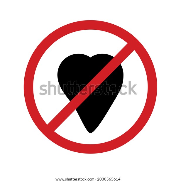 Heart Outline Vector Icon No Emotions Stock Vector (Royalty Free ...