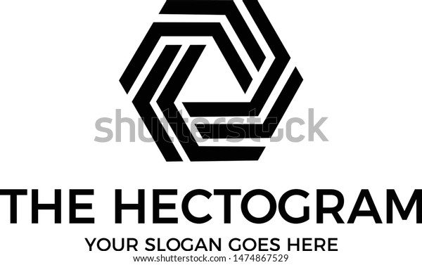 Hectogram Logo Conceptvector Illustration Flat Style Stock Vector ...