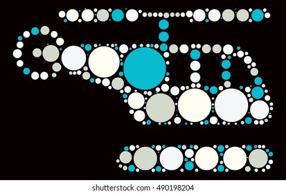 Helicopter Shape Vector Design By Color Stock Vector (Royalty Free ...