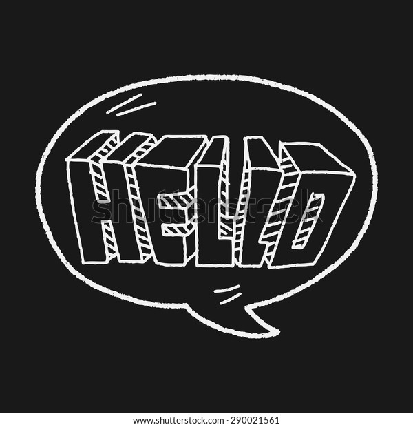 Hello Doodle Stock Vector (Royalty Free) 290021561 | Shutterstock