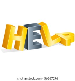 Help 3d Vector Illustration: เวกเตอร์สต็อก (ปลอดค่าลิขสิทธิ์) 56867296 ...