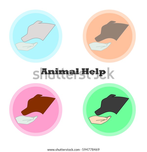 Help Animals Emblem Logo Stock Vector (Royalty Free) 594778469 ...