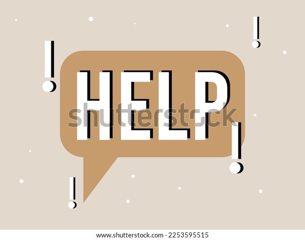 Help Balloon Icon Vector Help Text Stock Vector (Royalty Free ...