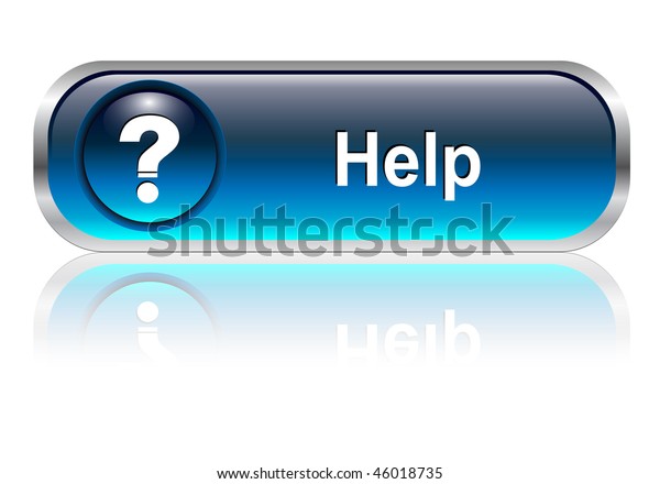 Help Button Icon Blue Glossy Shadow Stock Vector (Royalty Free ...