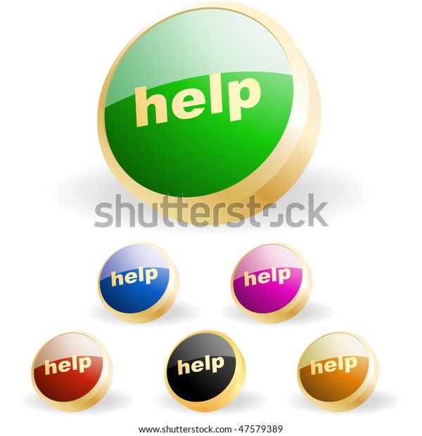 Help Button Vector Set Web Stock Vector (Royalty Free) 47579389 ...
