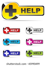 Help Buttons Stock Vector (Royalty Free) 45990499 | Shutterstock