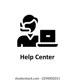 Help Center Vector Solid Icons Simple Stock Vector (Royalty Free ...
