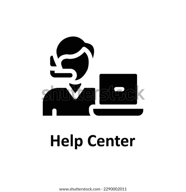 Help Center Vector Solid Icons Simple Stock Vector (Royalty Free ...