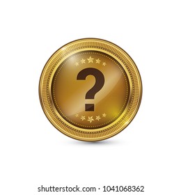 Golden Question Mark Icon Faq Problem Stock Illustration 2523123575 ...