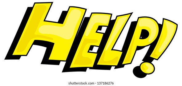 Help Comic Expression Vector Text Stock Vector (Royalty Free) 137186276 ...