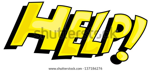Help Comic Expression Vector Text Stock Vector (Royalty Free) 137186276 ...