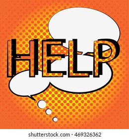 Help Comic Speech Bubble Comic Cartoon Stock Vector (Royalty Free ...
