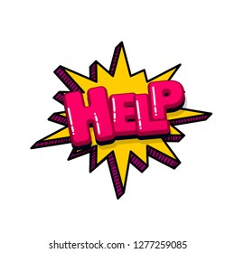 Help Comic Text Sound Effects Pop Stock Vector (Royalty Free ...