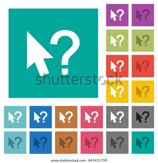 Help Cursor Multi Colored Flat Icons Stock Vector (Royalty Free ...