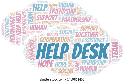 Help Desk Word Cloud Vector Made Stock Vector (Royalty Free) 1439811455 ...