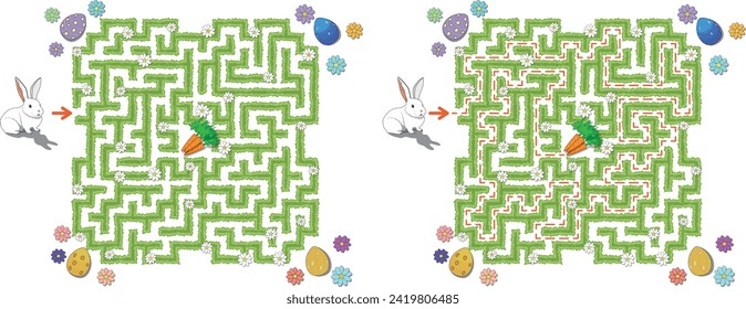 Rabbit Maze Activity: Over 756 Royalty-Free Licensable Stock ...