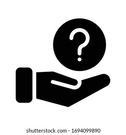 Holding Hand Question Mark Icon Faq Stock Vector (Royalty Free ...