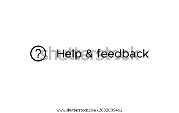 Help Feedback Icon Question Mark Symbol Stock Vector (Royalty Free ...