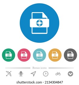 Multimedia File Type Flat White Icons Stock Vector (Royalty Free ...